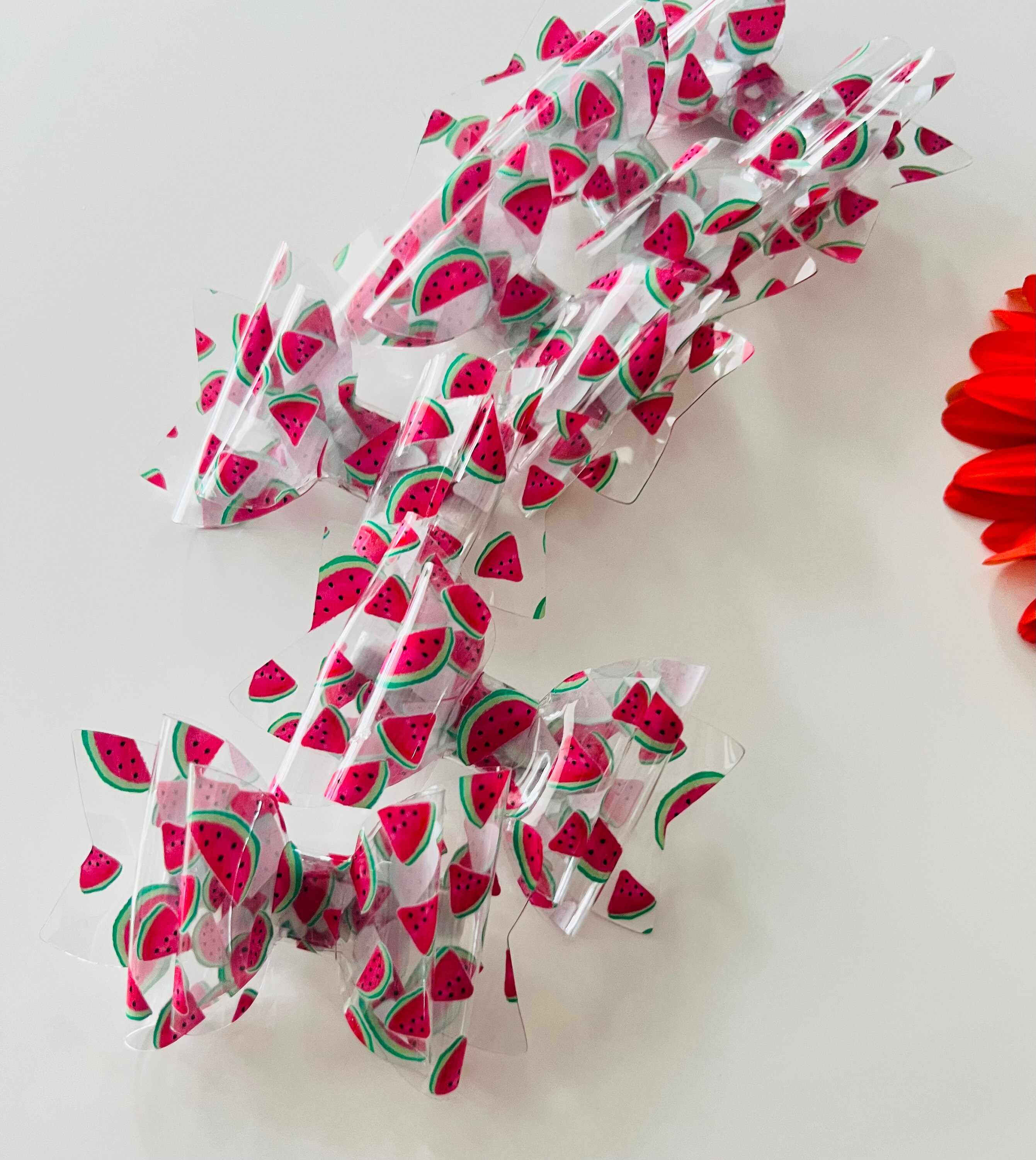 Watermelon Waterproof Bow, Watermelon Pigtail, Waterproof Bow, Girls ...