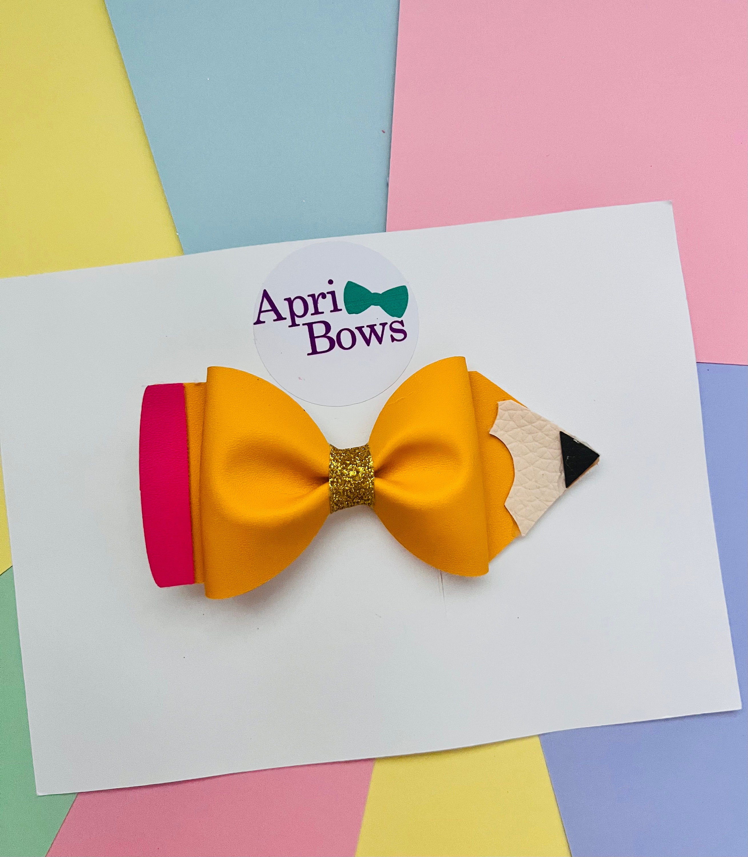 Pencil Bow, School Bows, Back to School, School Hair Accessories ...