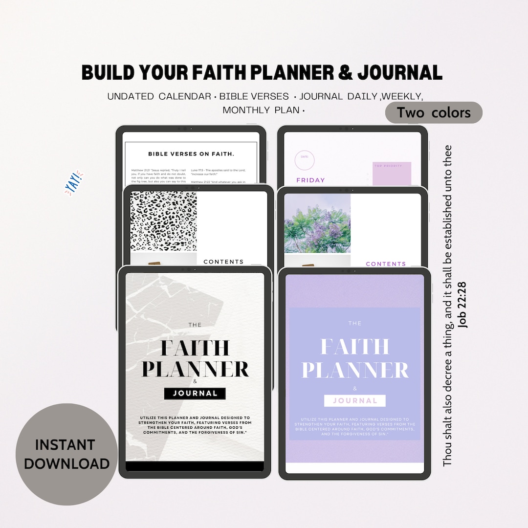 Faith Planner 2023 2024 Undated Digital Planner Faith - Etsy