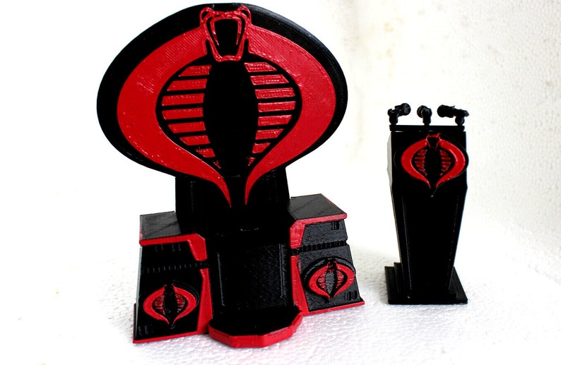 COBRA Commander Throne & Podium for 3.75 GI Joe Figures 3D Printed ...