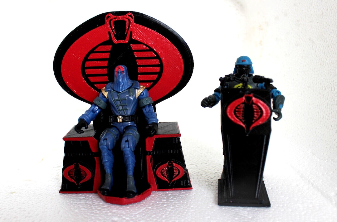 COBRA Commander Throne & Podium for 3.75" GI Joe Figures - 3D Printed ...
