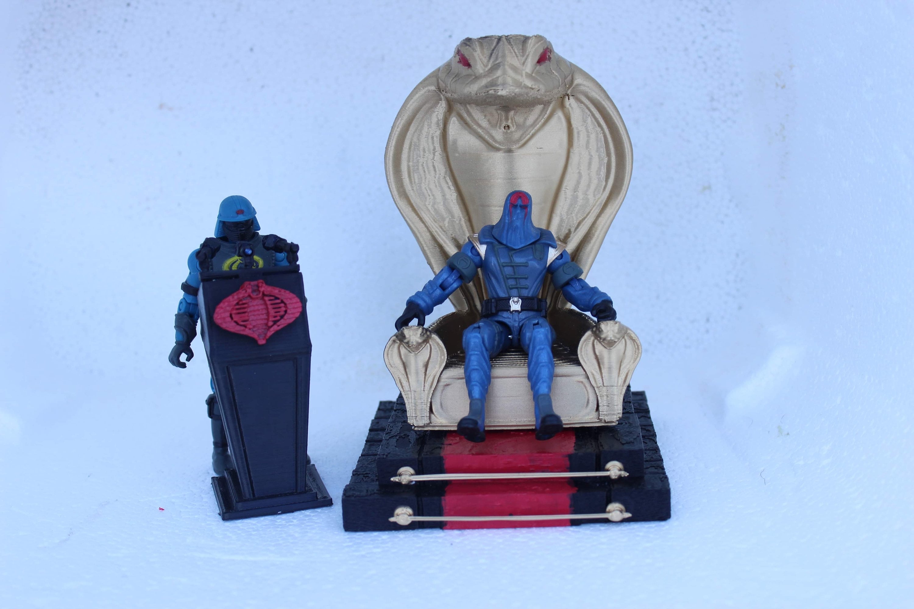 GI Joe 3d Printed Throne & Podium Cobra Commander Destro for 3.75 Inch ...