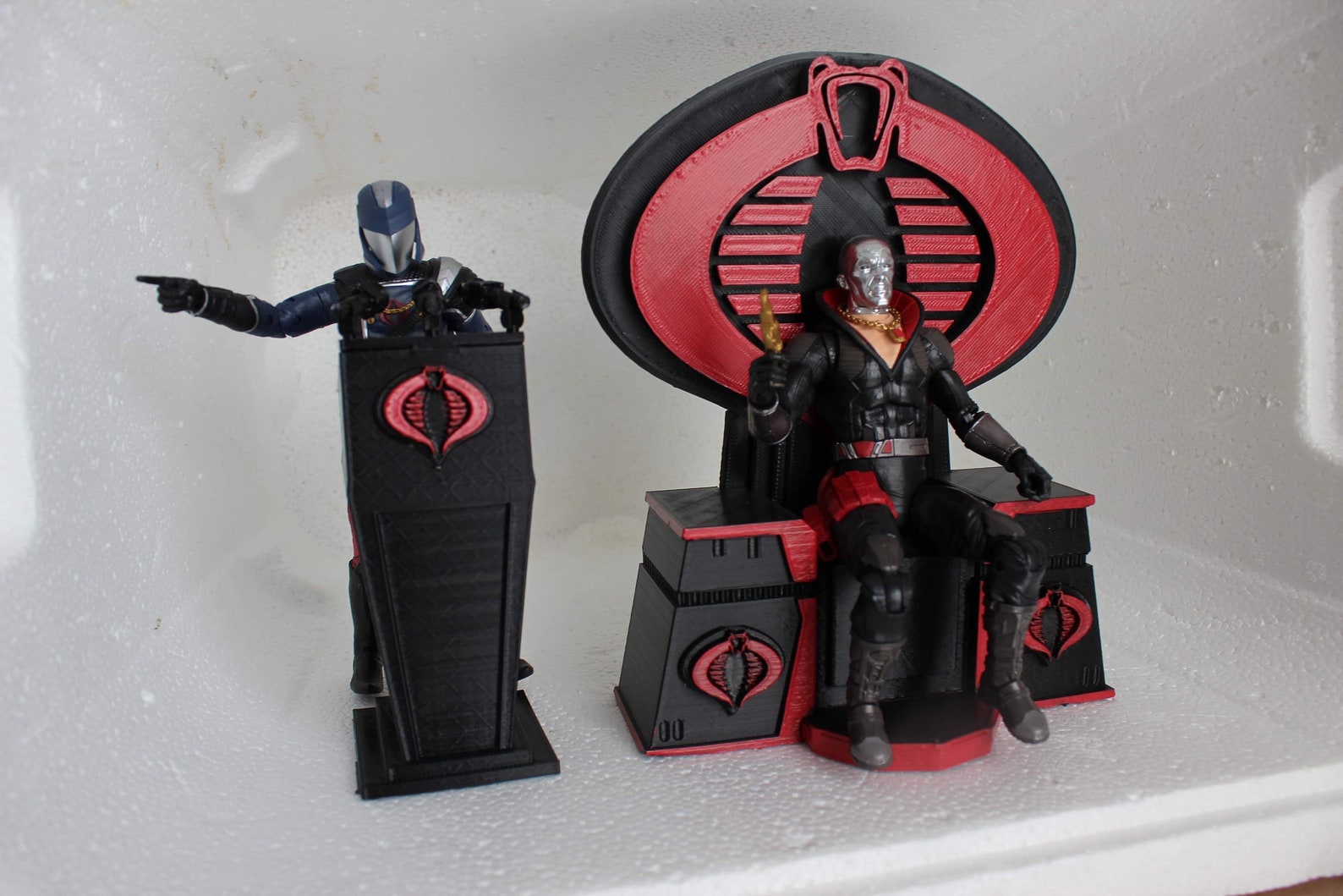 GI Joe 3d Printed Throne & Podium for Cobra Commander Destro for 6 Inch ...