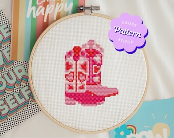 Cowboy Boots Cross Stitch Pattern PDF - Etsy