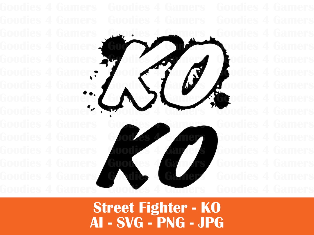 Street Fighter Svg KO Svg Knock Out Svg Game Over SVG - Etsy Canada