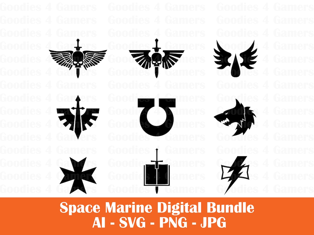 W40k SVG Bundle Spacemarine Scrapbooking Cards - Etsy UK