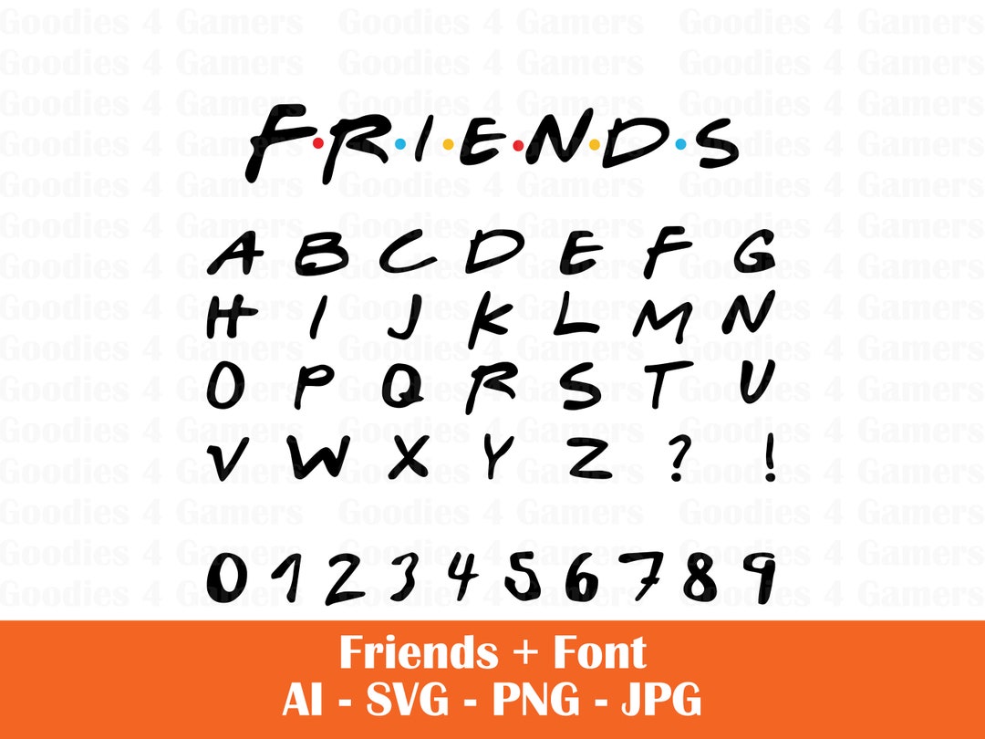 Friends Font SVG Friends Font Alphabet Letter Number - Etsy Ireland