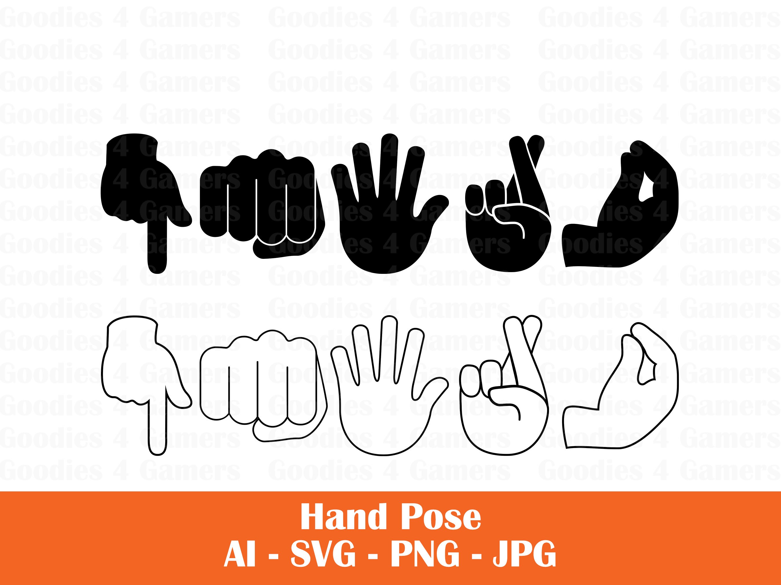 Hand Symbols Svg Hands SVG Hand Print SVG Hand Sign Svg - Etsy