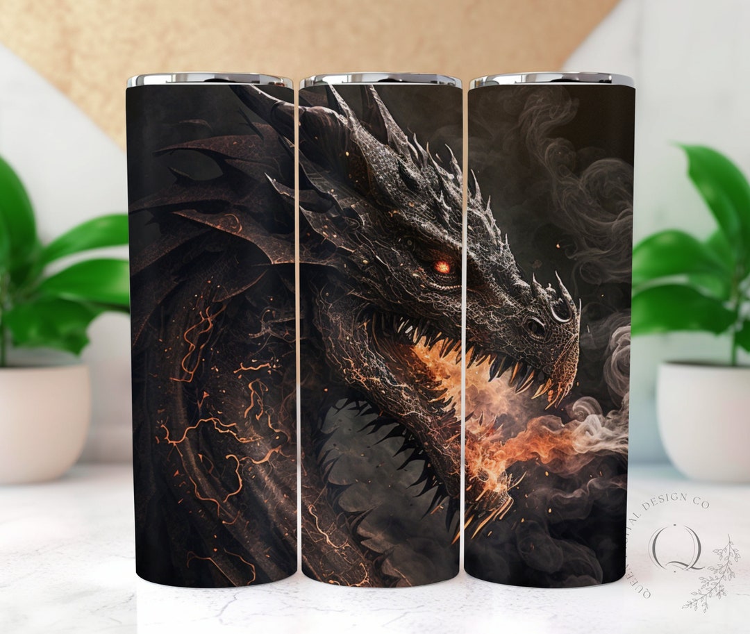 3D Dragon Tumbler Wrap: 20oz Sublimation Design (PNG) - Etsy