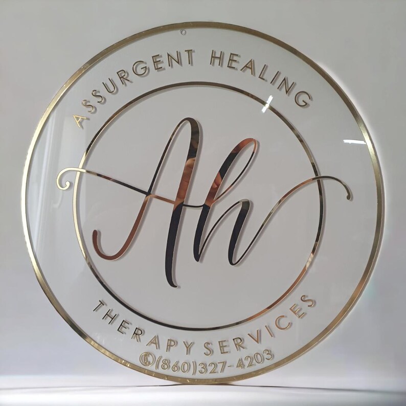 Custom Clear Acrylic Business Logo Sign, Floating Design - Etsy