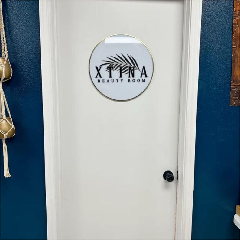 30cm, Door Sign, Custom Room Sign, Business Sign, White Background Logo ...