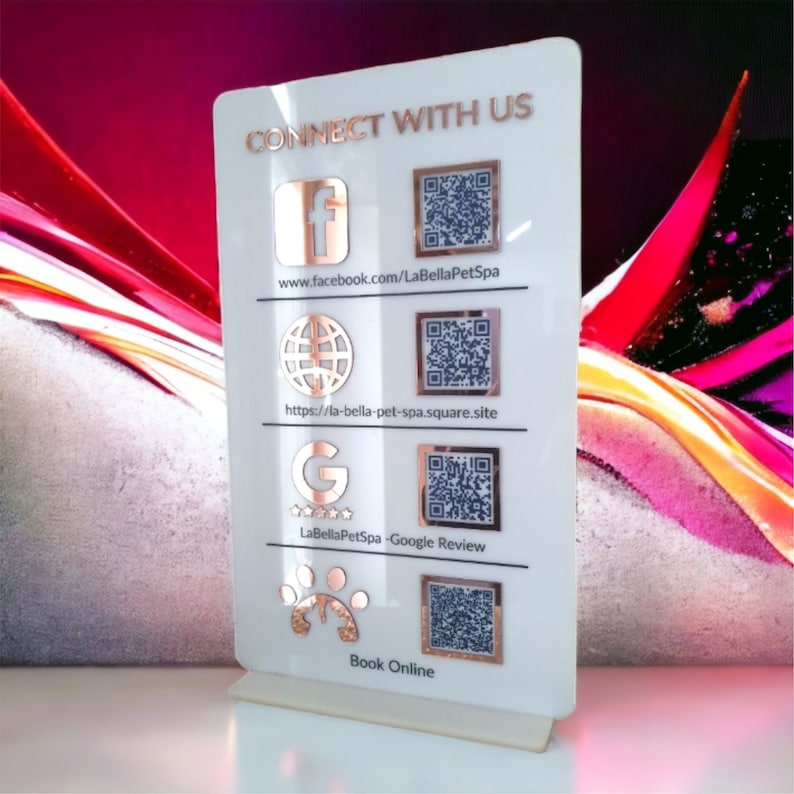 Instagram QR Sign, Qr Code Business Sign, Facebook Social Media Sign ...