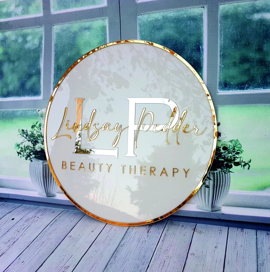 Custom Acrylic Logo Sign, 3D Business Signage, Salon Decor (30cm) - Etsy