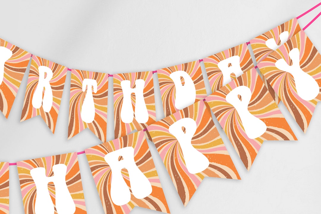 Customizable 60s Themed Banner - Etsy
