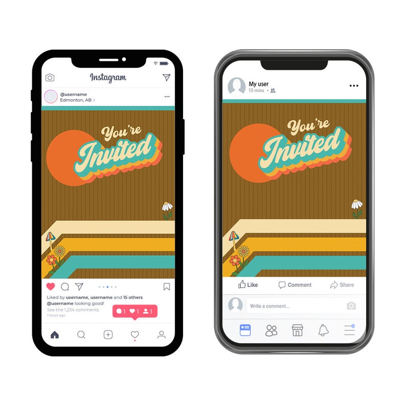 Customizable 70s Themed Party Invitation - Etsy