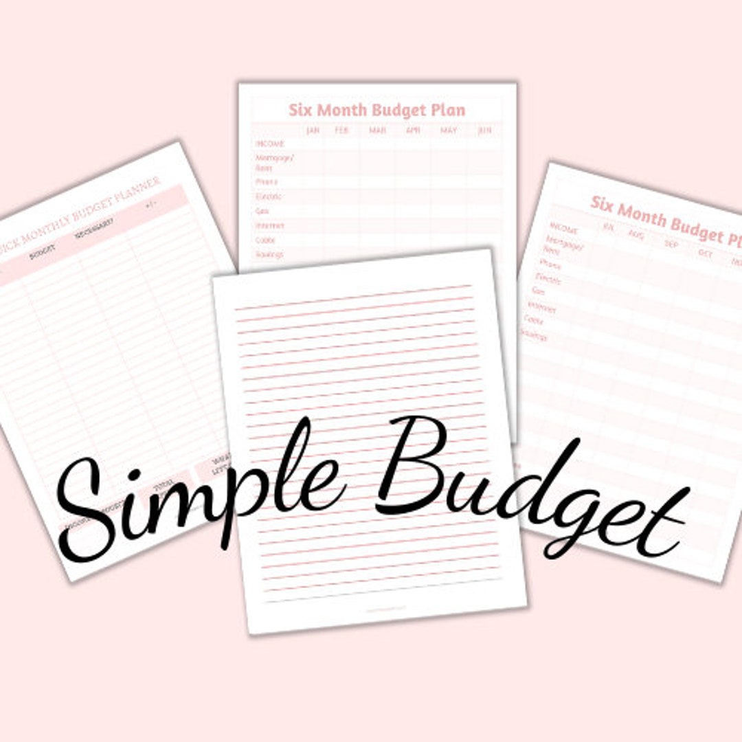 Simple Budgeting With Pretty Printable Sheets - Etsy