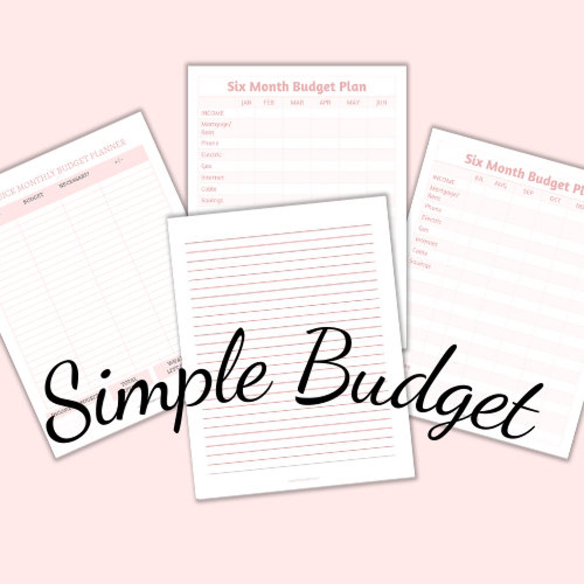 Simple Budgeting With Pretty Printable Sheets - Etsy