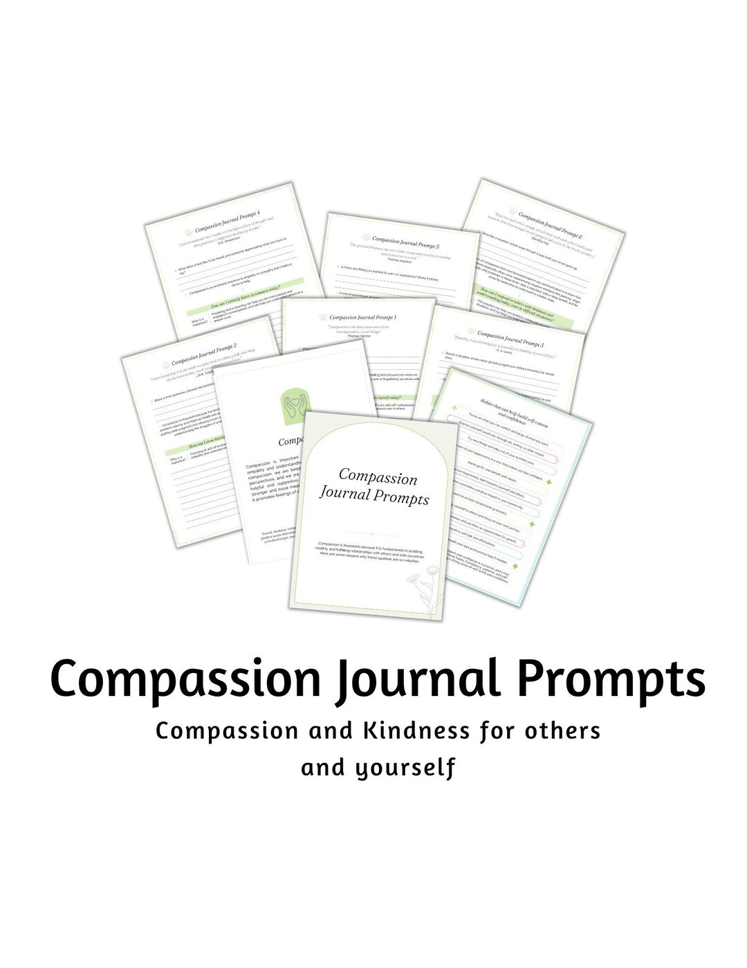Compassion Journal Prompts - Printable Pages, Fill in Blanks - Etsy