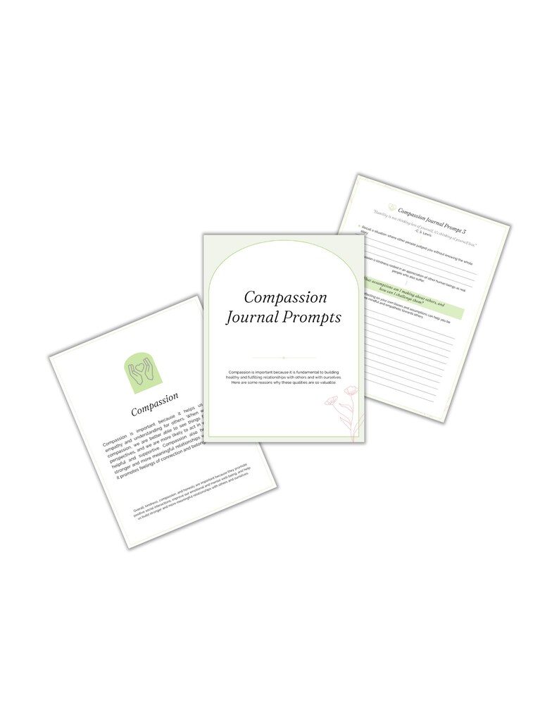 Compassion Journal Prompts - Printable Pages, Fill in Blanks - Etsy
