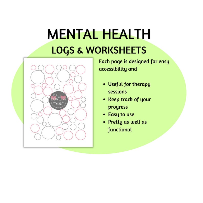 Mental Health Logs & Worksheets - Use Personally or in Therapy ...