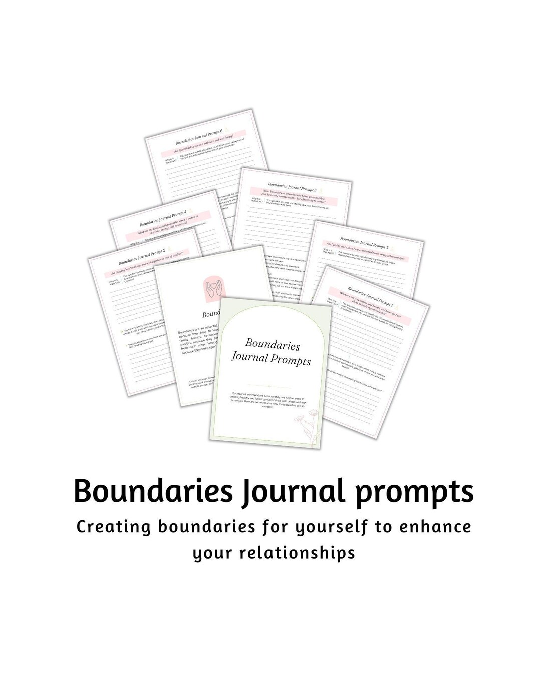 Boundaries Journal Prompts, Journal Pages, Relationships, Pretty ...
