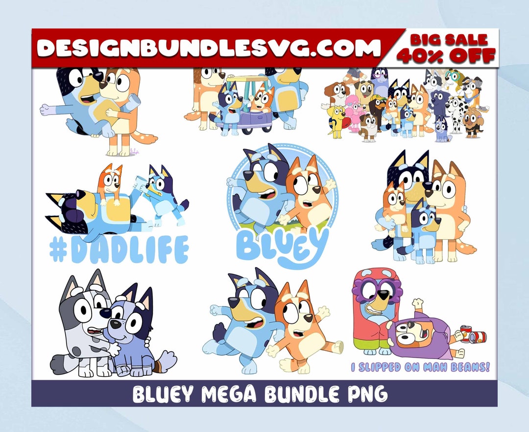 Bundle Bluey PNG Bluey Cut Files for Cricut Bluey Png - Etsy