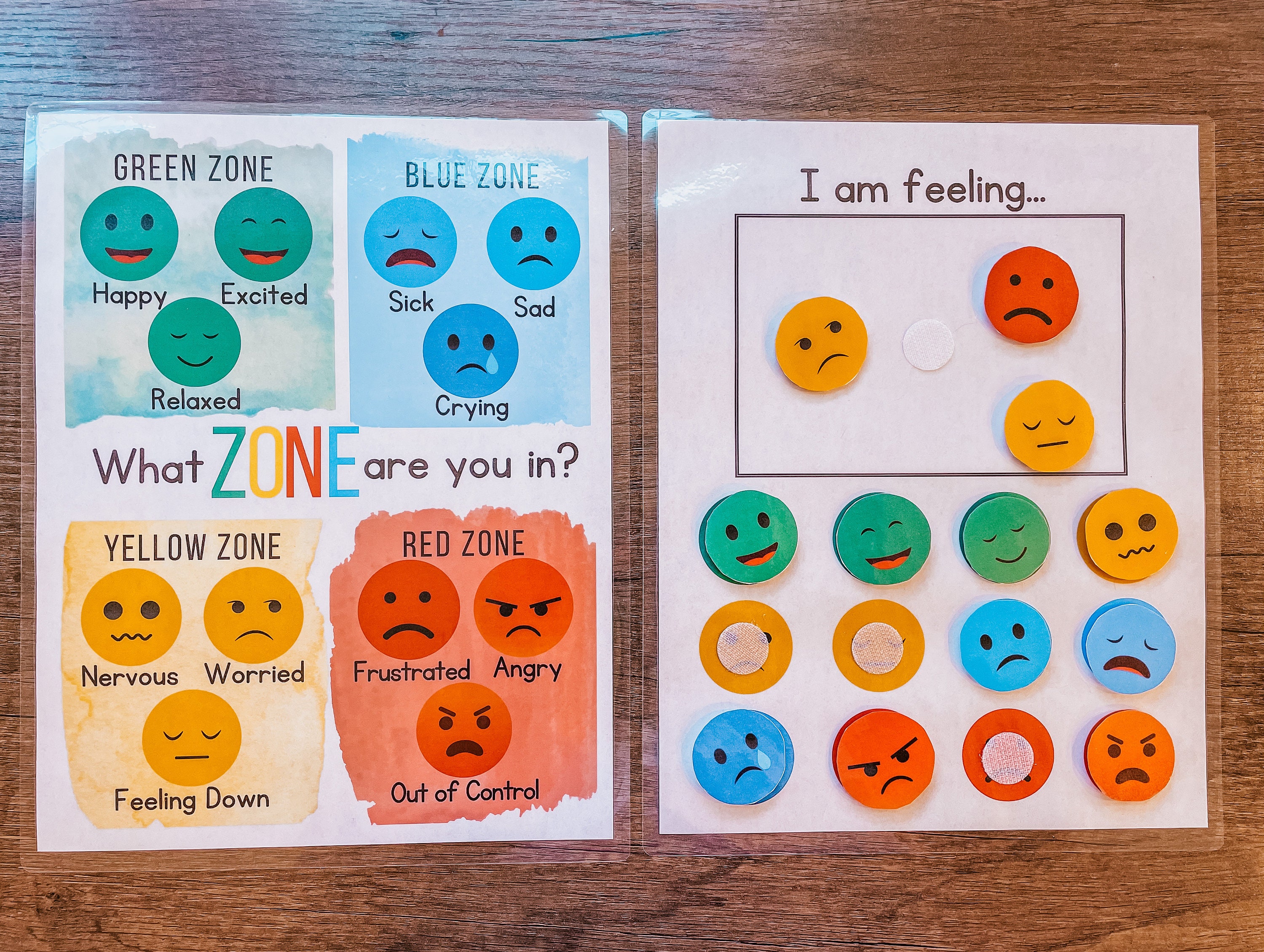 Emotions Chart, Interactive, Printable, Daily Feelings Chart, Colorful ...