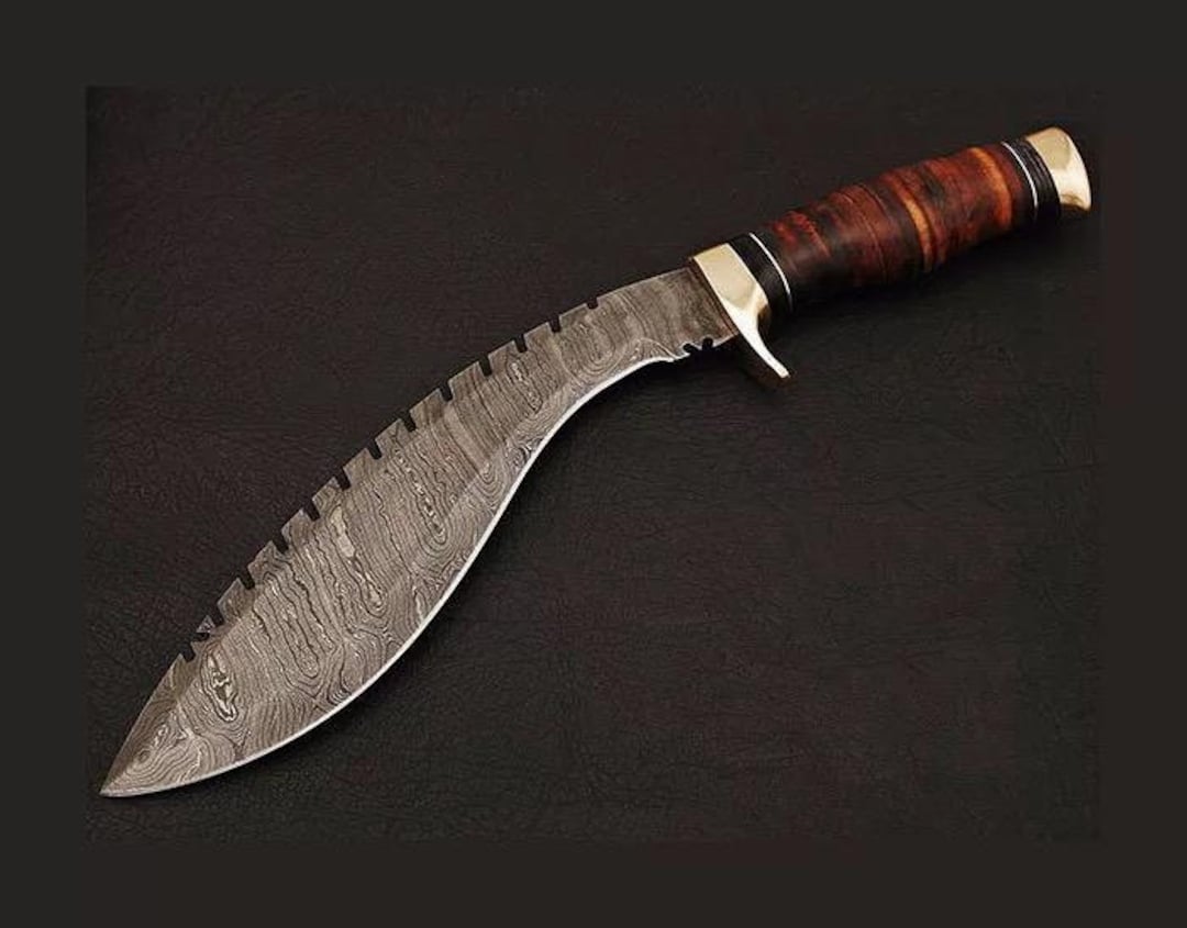 Handmade Gurkha Kukri Full Tang Blade Kukri Camping Knife Custom Gift ...