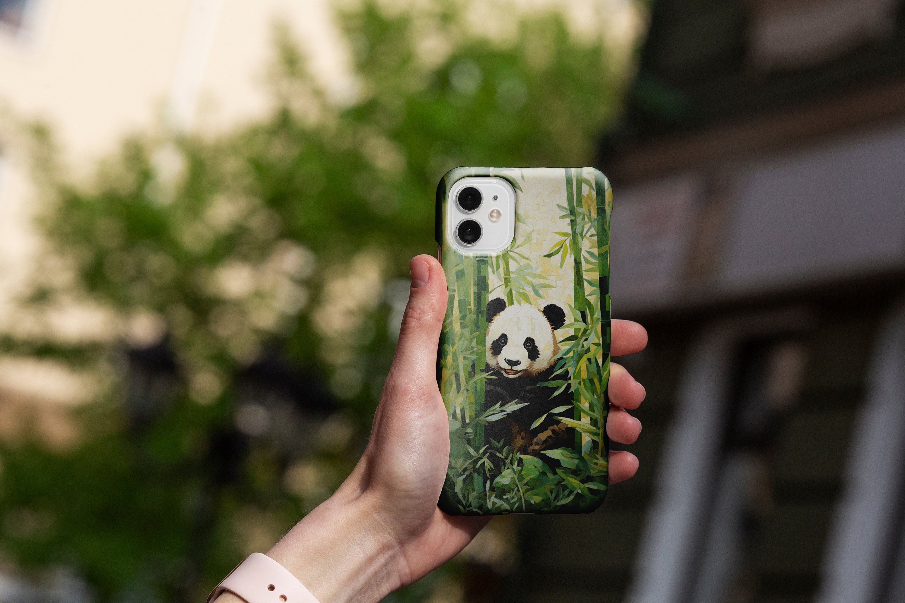 Original Mosaic Tile Art Cute Panda in Bamboo Forest iPhone - Etsy
