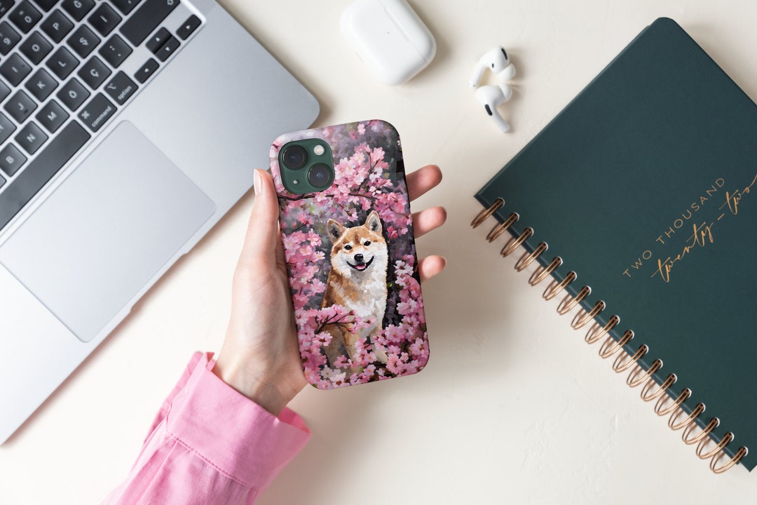Original Mosaic Tile Art Cute Shiba Inu Cherry Blossom iPhone - Etsy