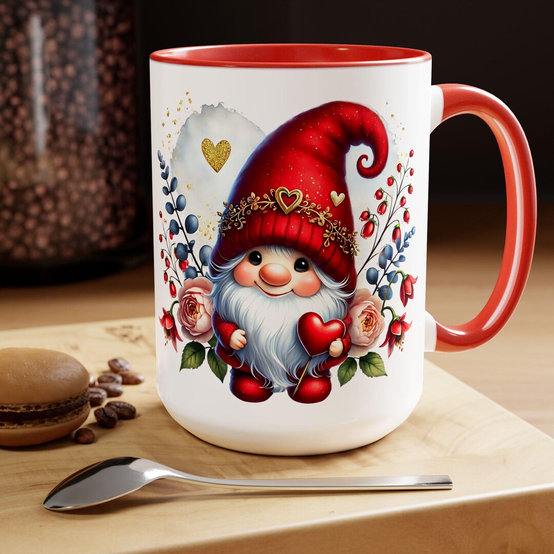 Gnome Mug, Gnome Coffee Mug, Gnome Valentine Mug Gift, Gnome Coffee Cup ...