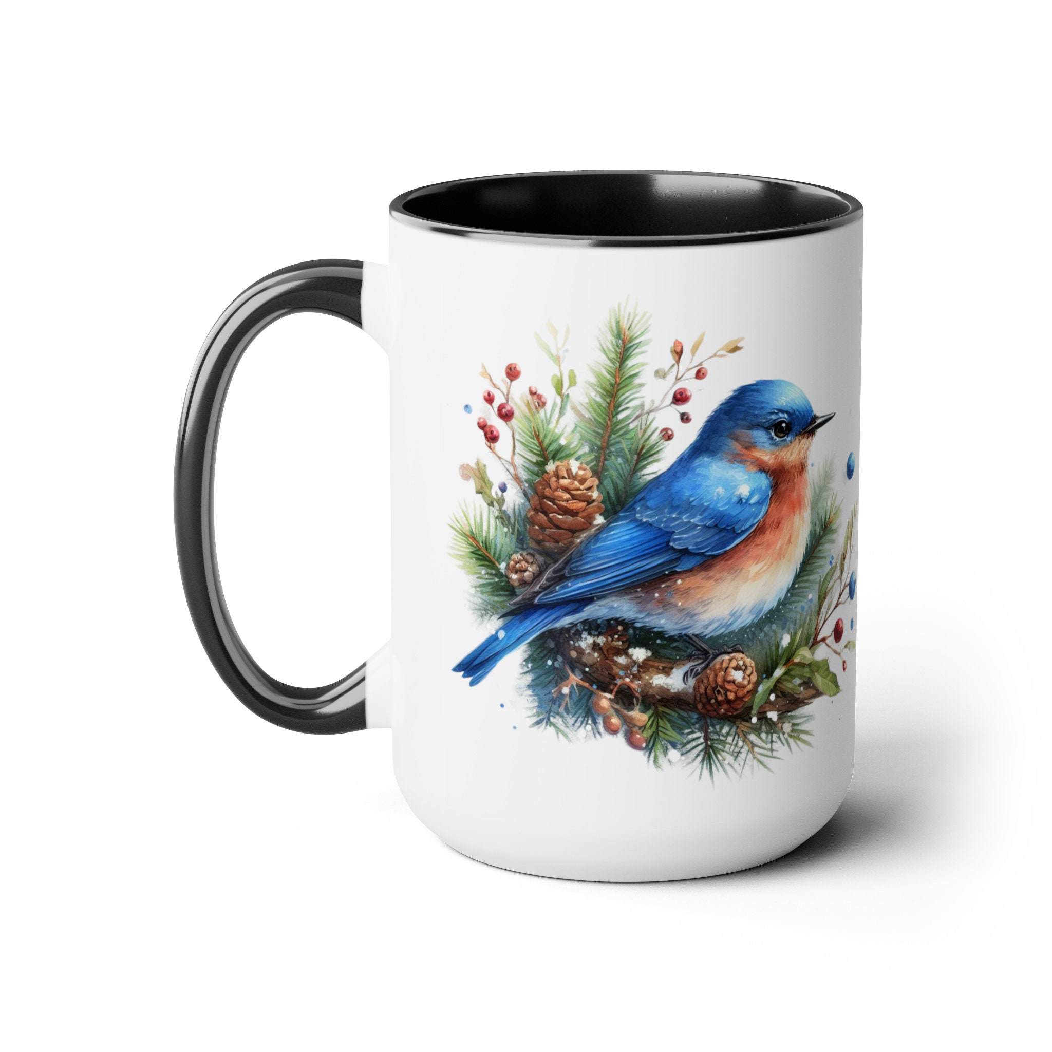 Eastern Blue Bird Mug, Bird Retro Style Mug, Cottagecore Mug, Decor ...