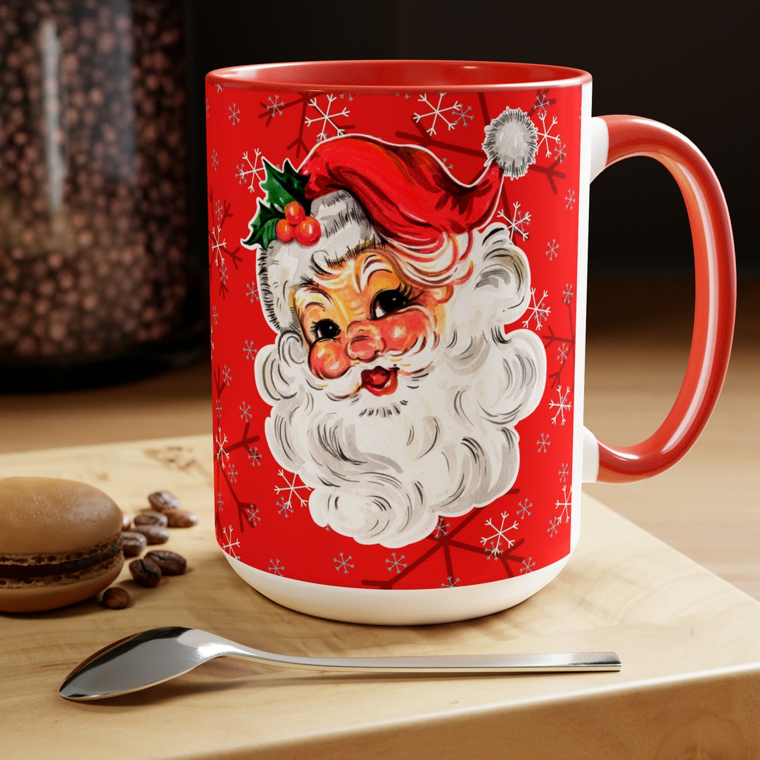 Santa Claus Mug, Christmas Vintage Looking Santa Mug, Christmas Movie ...