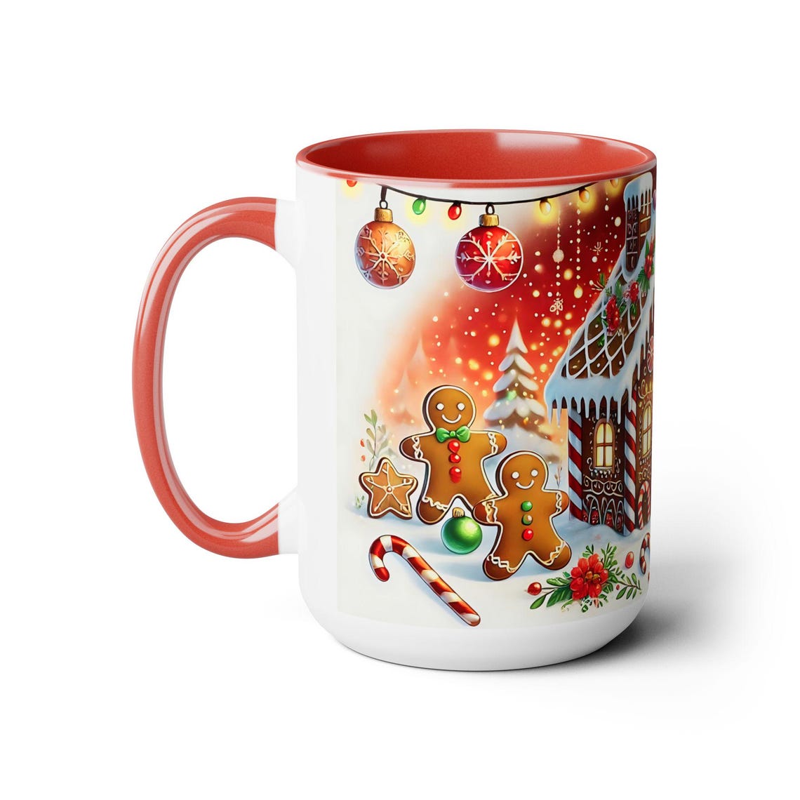 Vintage Inspired Christmas Mug, Gingerbread House Christmas Mug ...