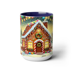 Gingerbread House Mug, Gingerbread Coffee Cup, Christmas Kitchen Decor ...