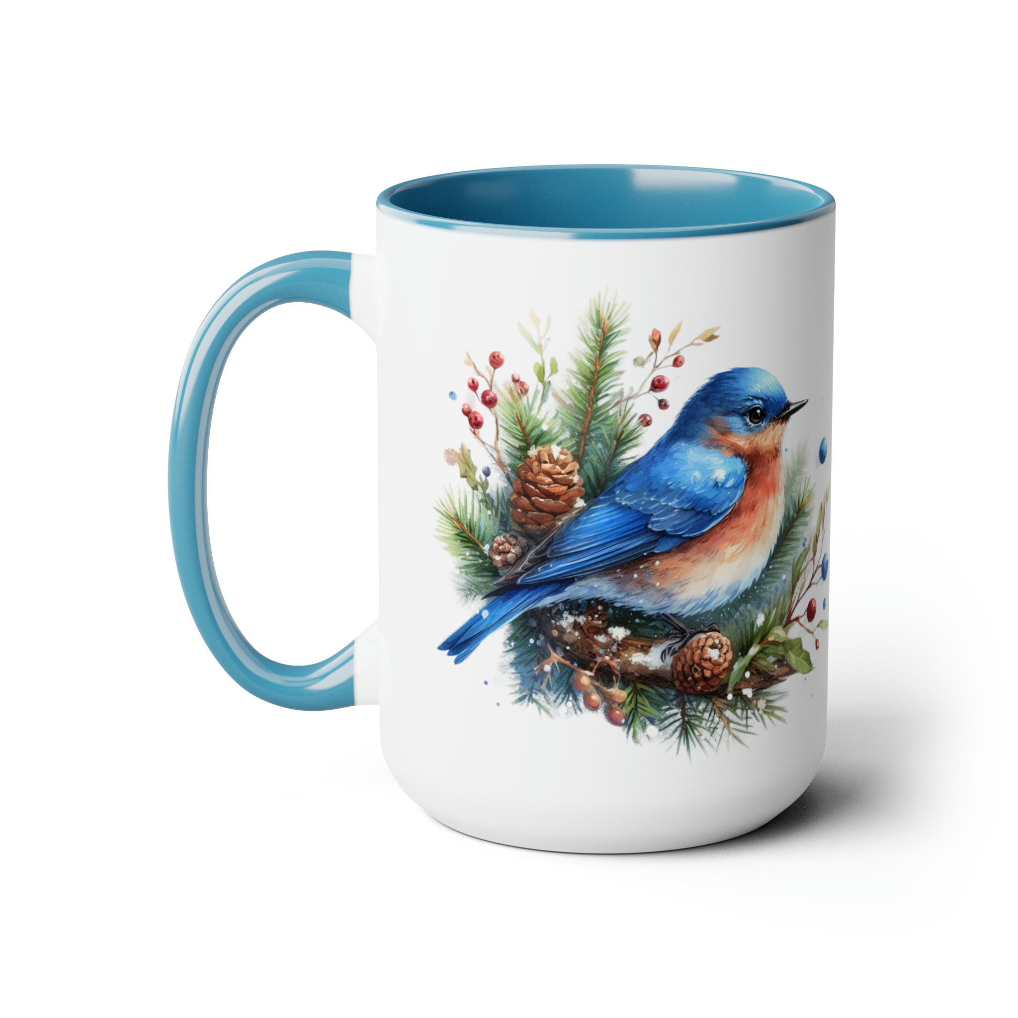 Eastern Blue Bird Mug, Bird Retro Style Mug, Cottagecore Mug, Decor ...
