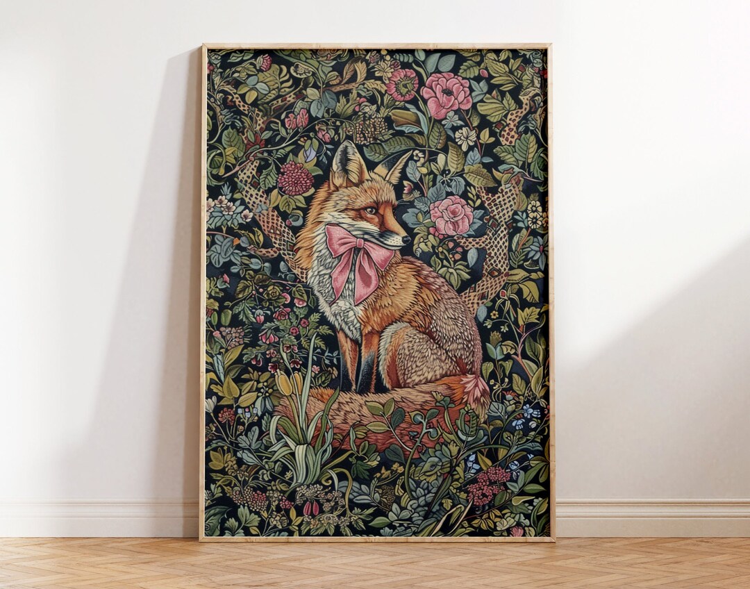 Coquette Wall Art, Vintage Fox Print, Coquette Print, Coquette ...