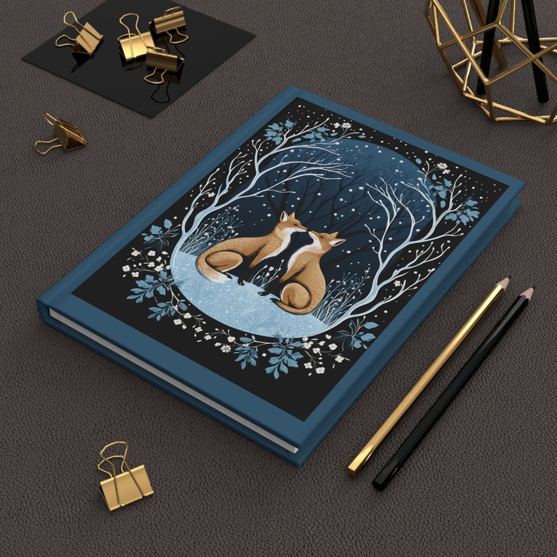 Fox Gifts, Hardcover Journal, Fox Lover Notebook, Aesthetic Notebook ...