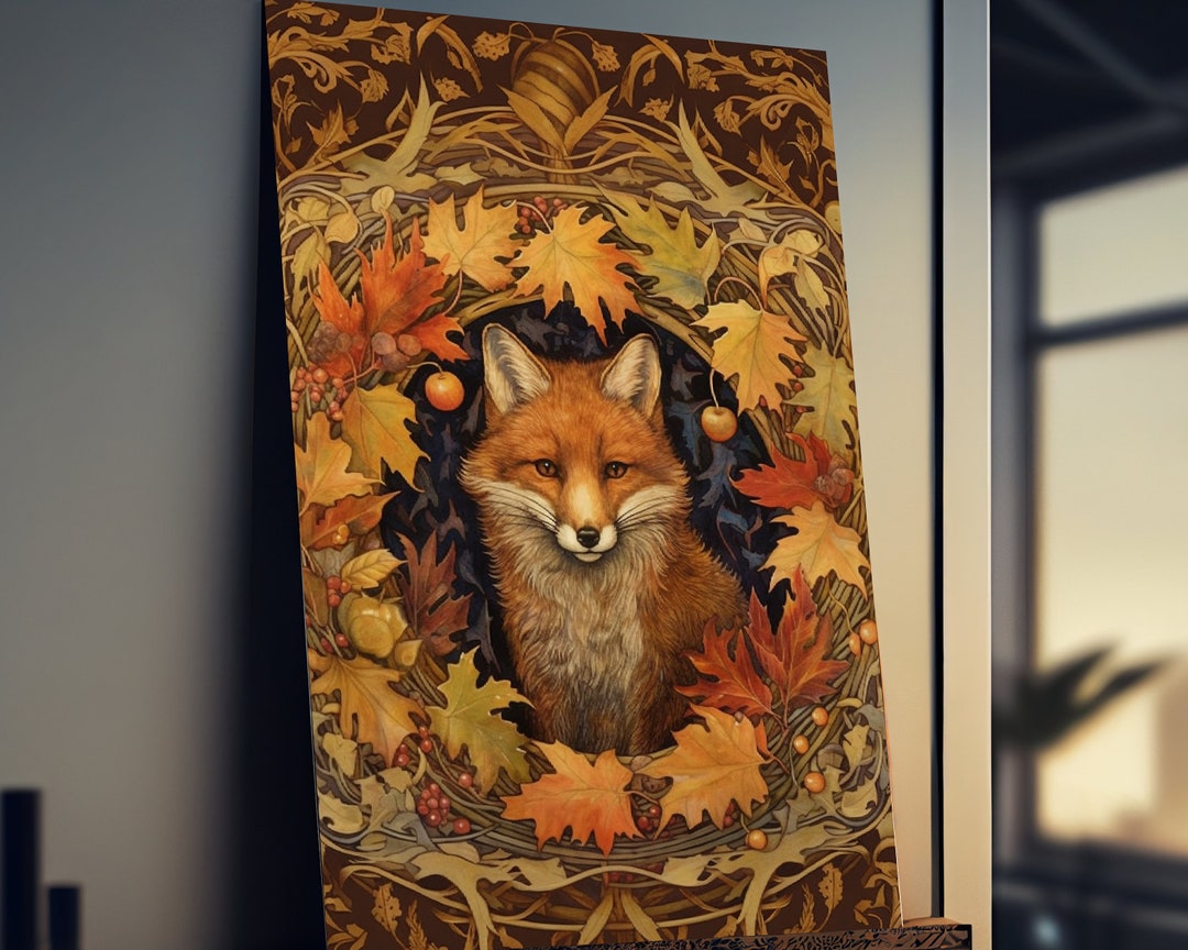 Fox Wall Art, Fall Fox Poster, Fox Gifts, Fox Print, Autumn Fox ...
