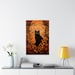Black Cat Poster, Fall Leaves, Black Cat Decor, Halloween Decor, Autumn ...
