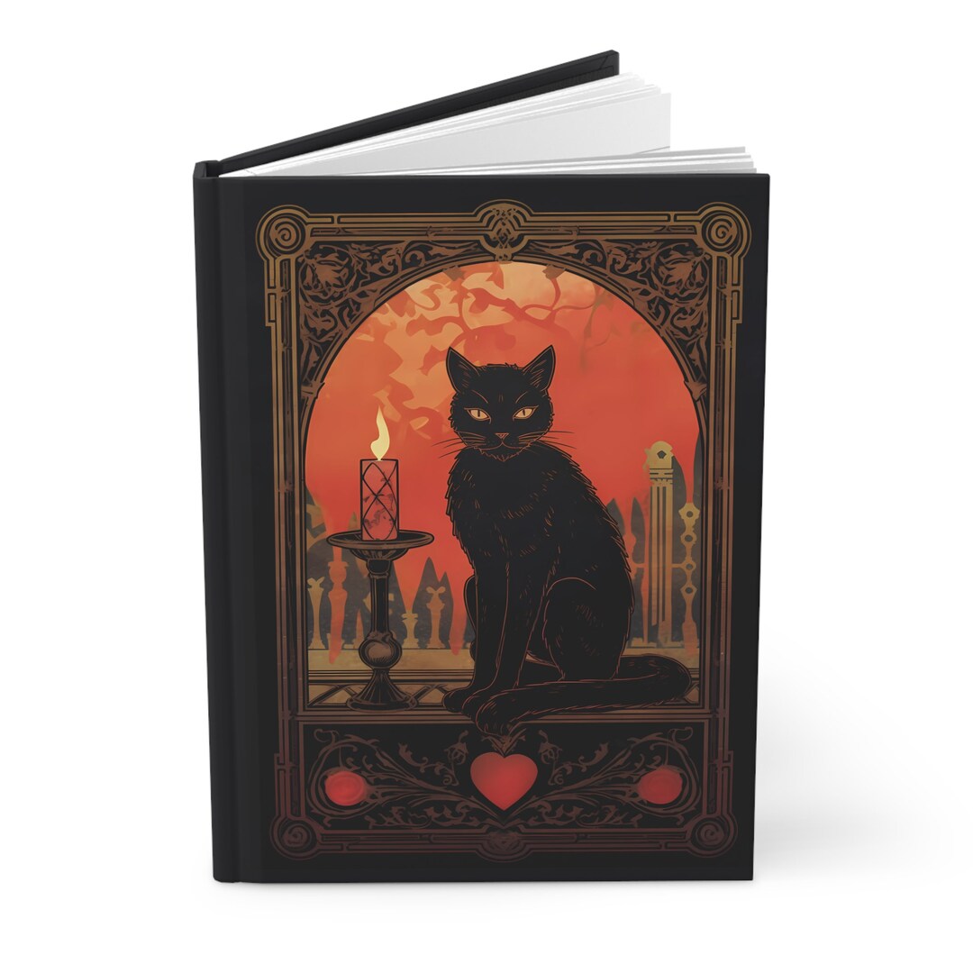 Black Cat Notebook Aesthetic Notebook Cottagecore Notebook - Etsy