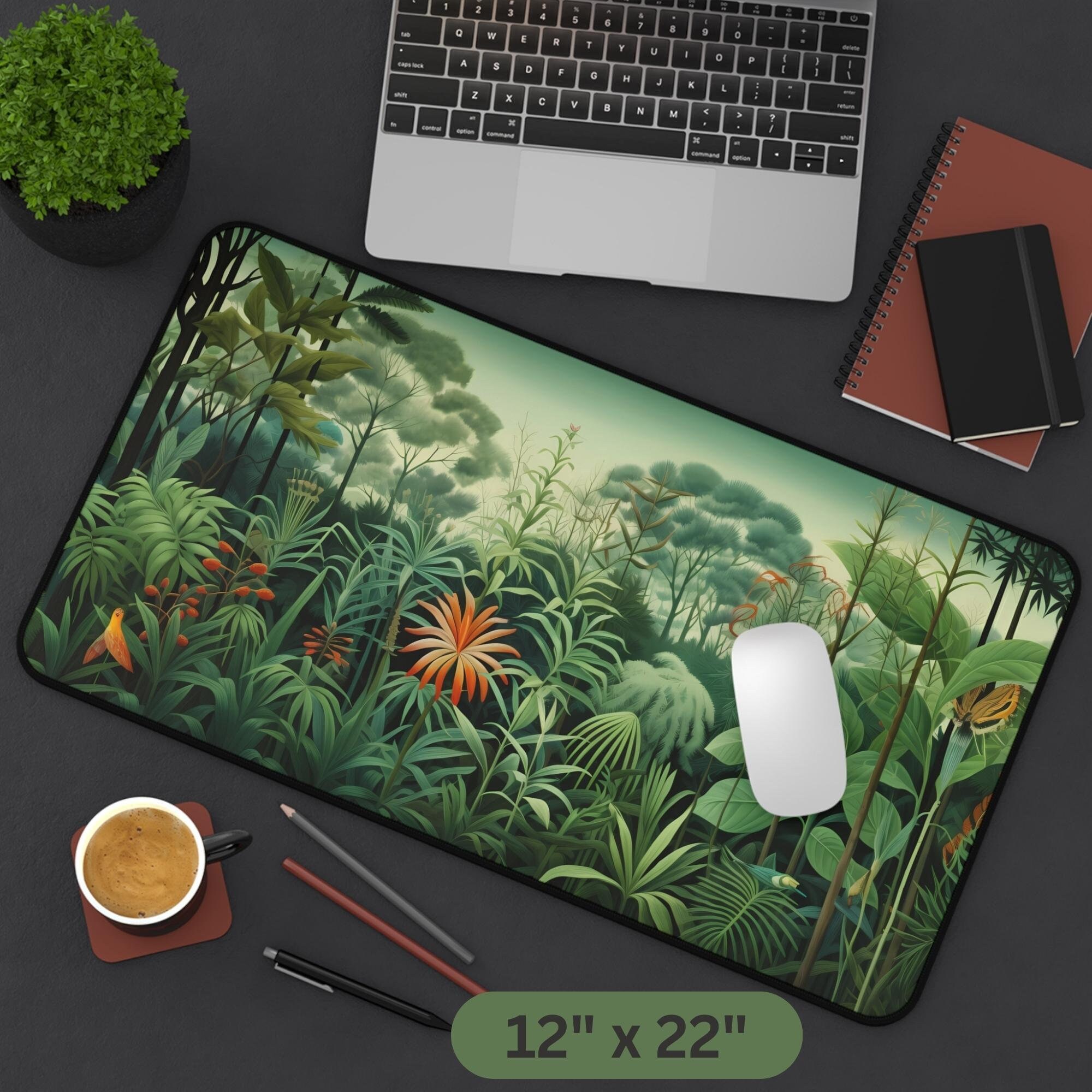 Cottagecore Desk Mat Sage Green Jungle X-large Desk Mat - Etsy