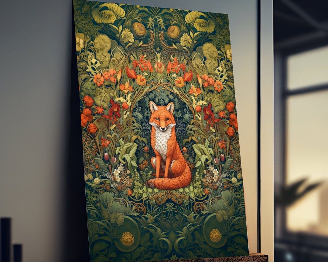 Fall Fox Poster, Fox Wall Art, Fox Gifts, Fox Print, Autumn Fox ...