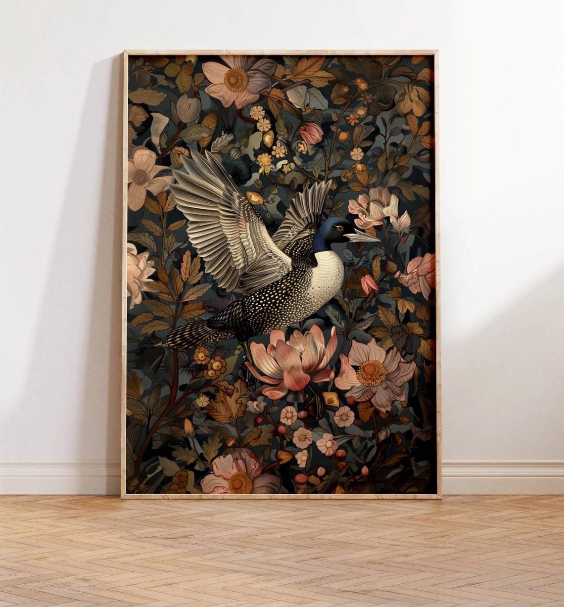 Loon Wall Art, Loon Prints, Bird Wall Art, William Morris Print, Loon ...