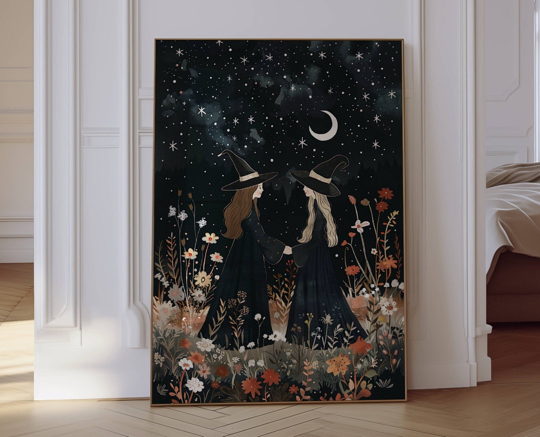 Witch Art Print, Witch Poster, Witchy Decor, Witch Print, Spooky Art ...