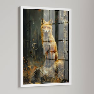Vintage Fox Print, Fox Wall Art, Dark Cottagecore Decor, Woodland ...