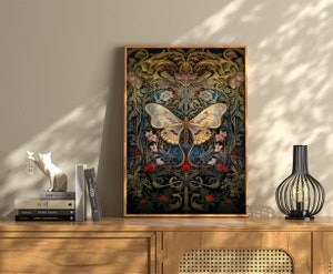 William Morris Moon & Stars Print, William Morris Exhibition Print ...
