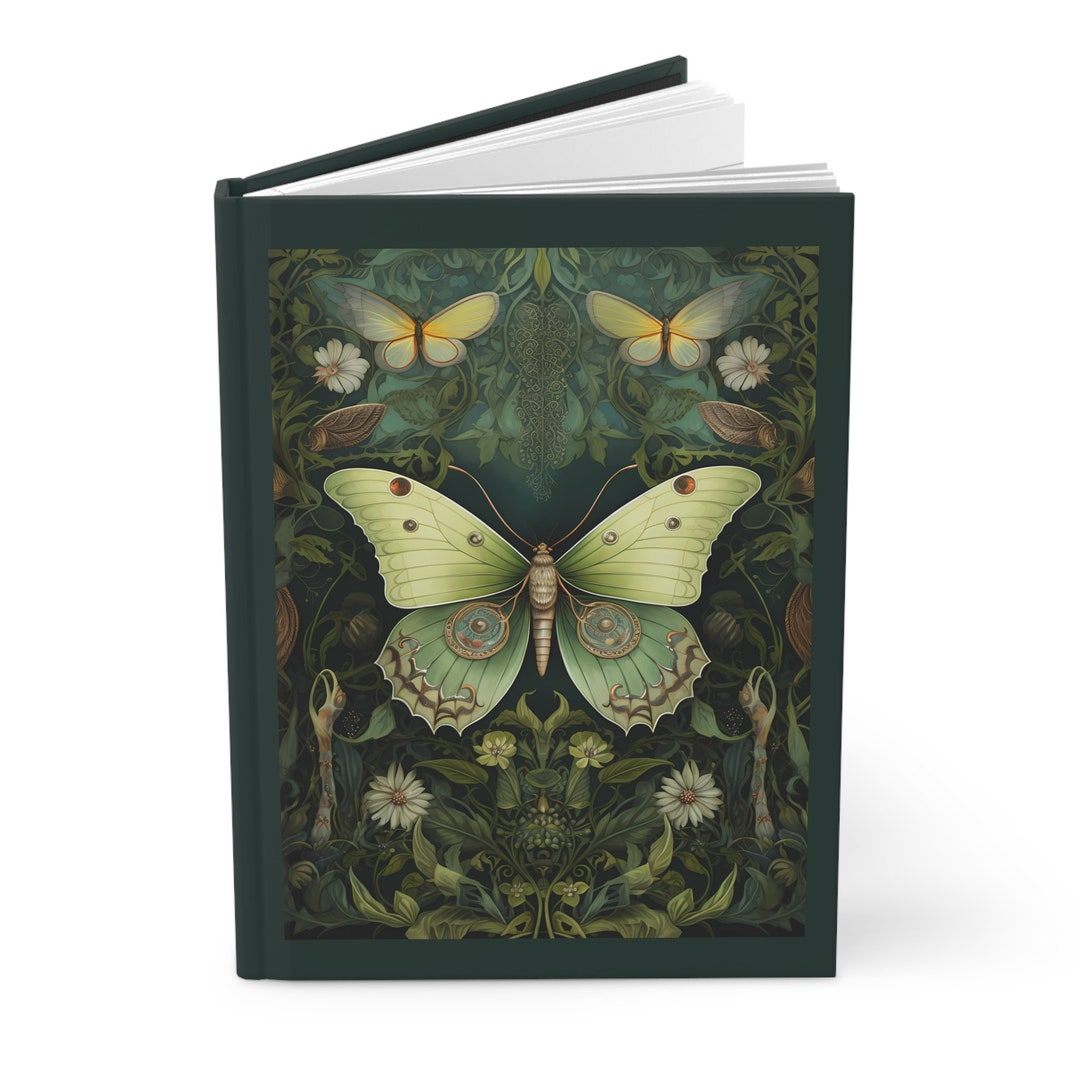 Luna Moth Journal, Luna Moth Art, Writing Journal, Witchy Luna Moth ...