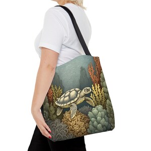 Turtle Tote Bag, Sea Turtle, Beach Tote Bag, Turtle Gifts, Aesthetic ...