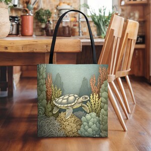Turtle Tote Bag, Sea Turtle, Beach Tote Bag, Turtle Gifts, Aesthetic ...